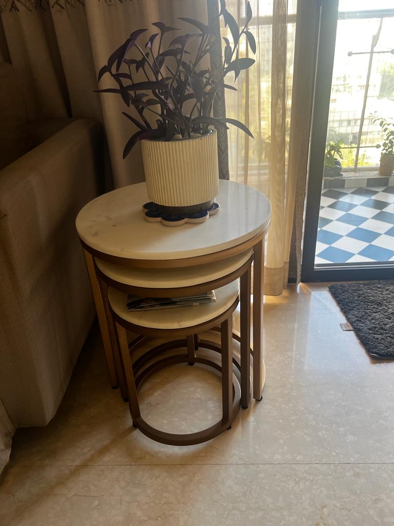 AKASHA NESTING TABLE SET 0F TWO - AmsiAtelier